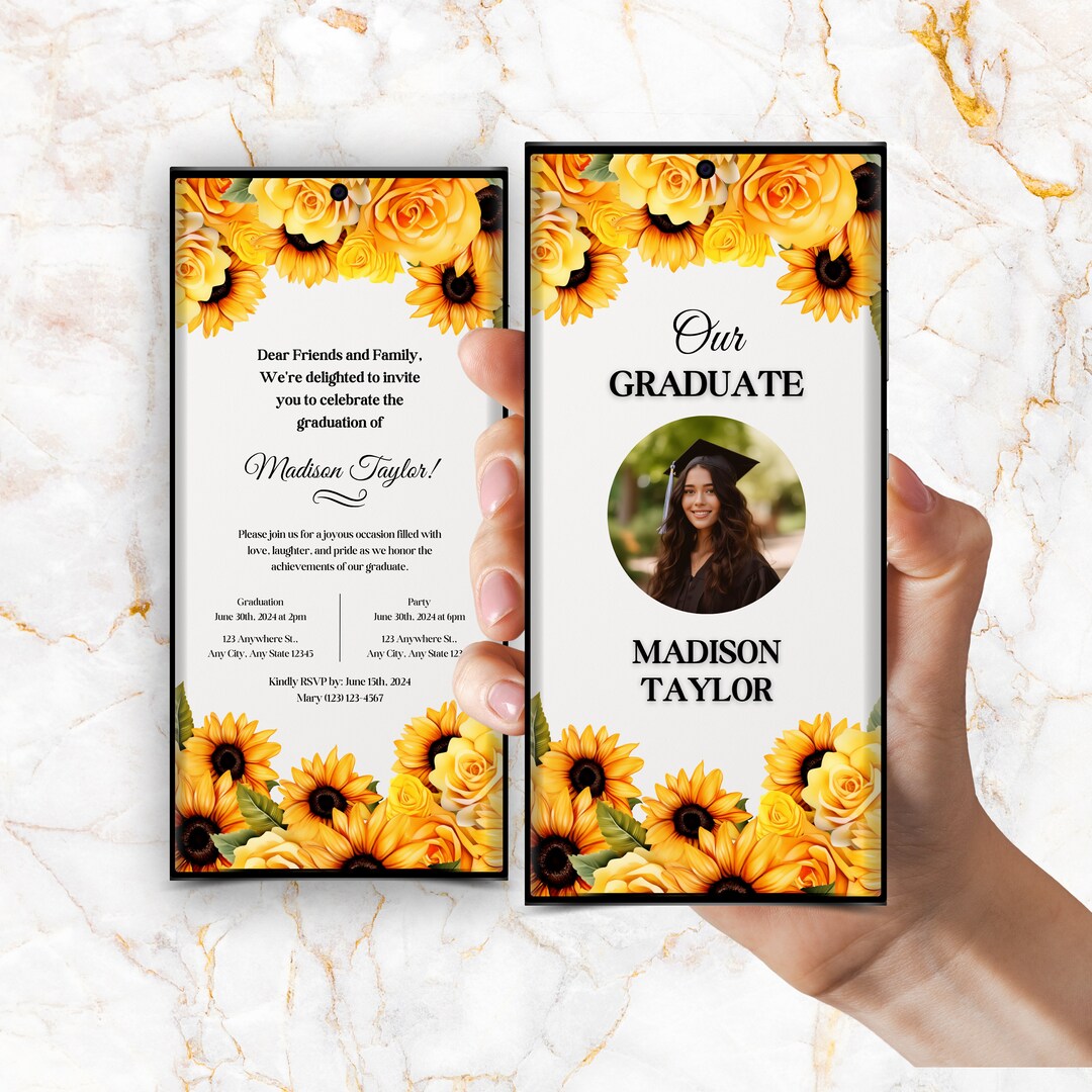 Digital 2024 Grad Invite: Instant Download Animated Video Template ...