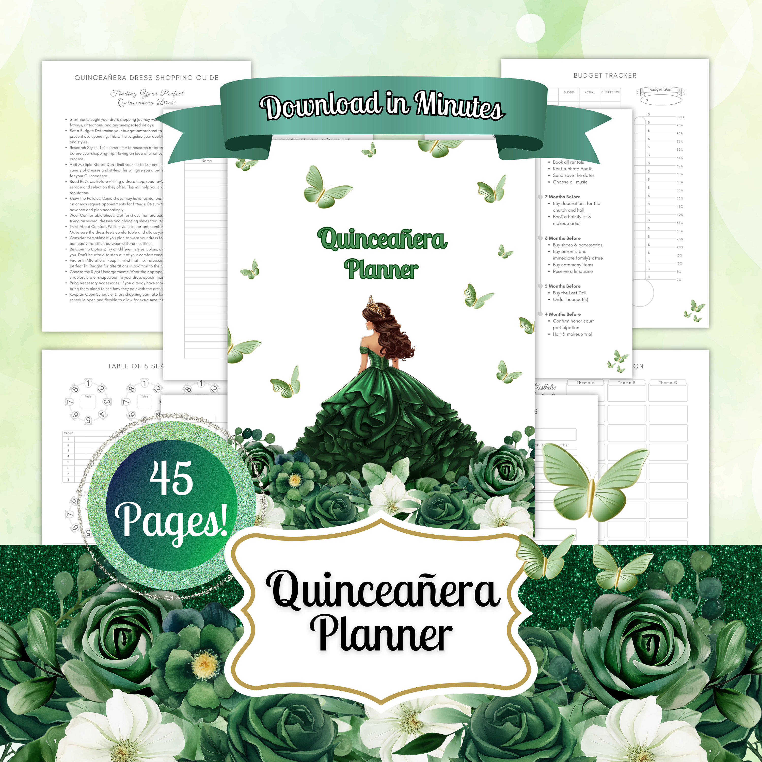 Ultimate Quinceañera Planner - Instant Download, 45 Pages, 15th ...