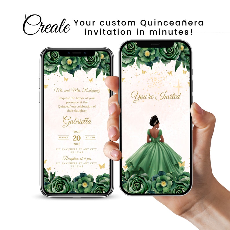 Editable Quinceañera Video Invite - Digital Download, DIY Invite ...