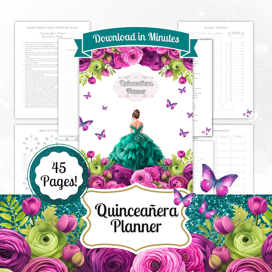 Ultimate Quinceañera Planner - Instant Download, 45 Pages, 15th ...