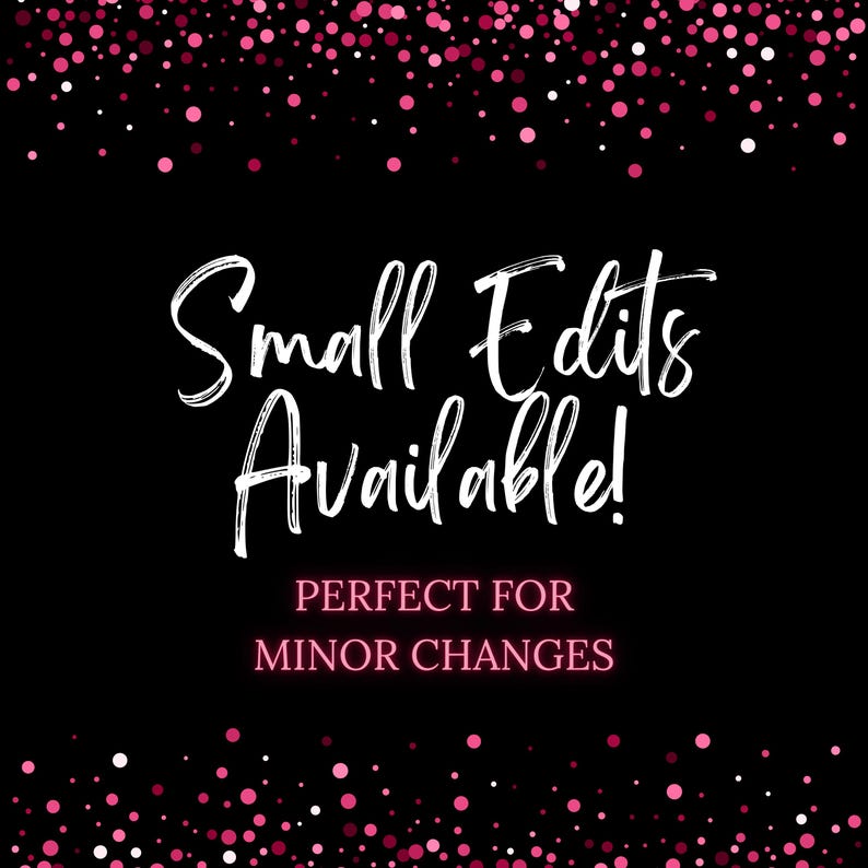 Custom Changes to Your Invite - Add on Minor Edits & Adjustments, Get ...