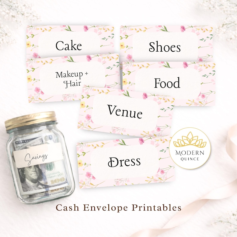 Quinceañera Saving Budget Sheets • Sweet 16 • Cash Envelope Printable ...