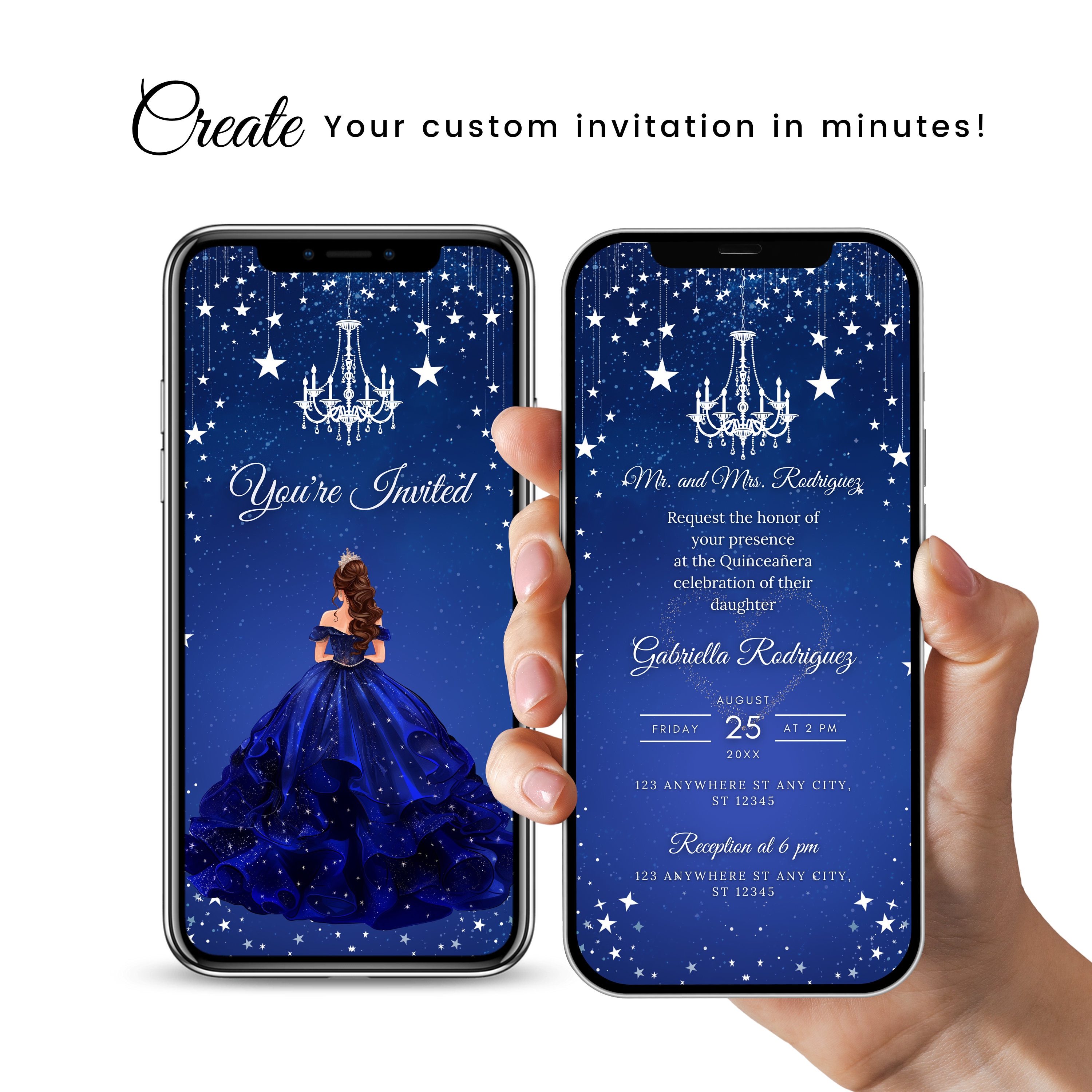 Quinceañera Video Invite - Canva Quinceanera, Quince Invitation ...