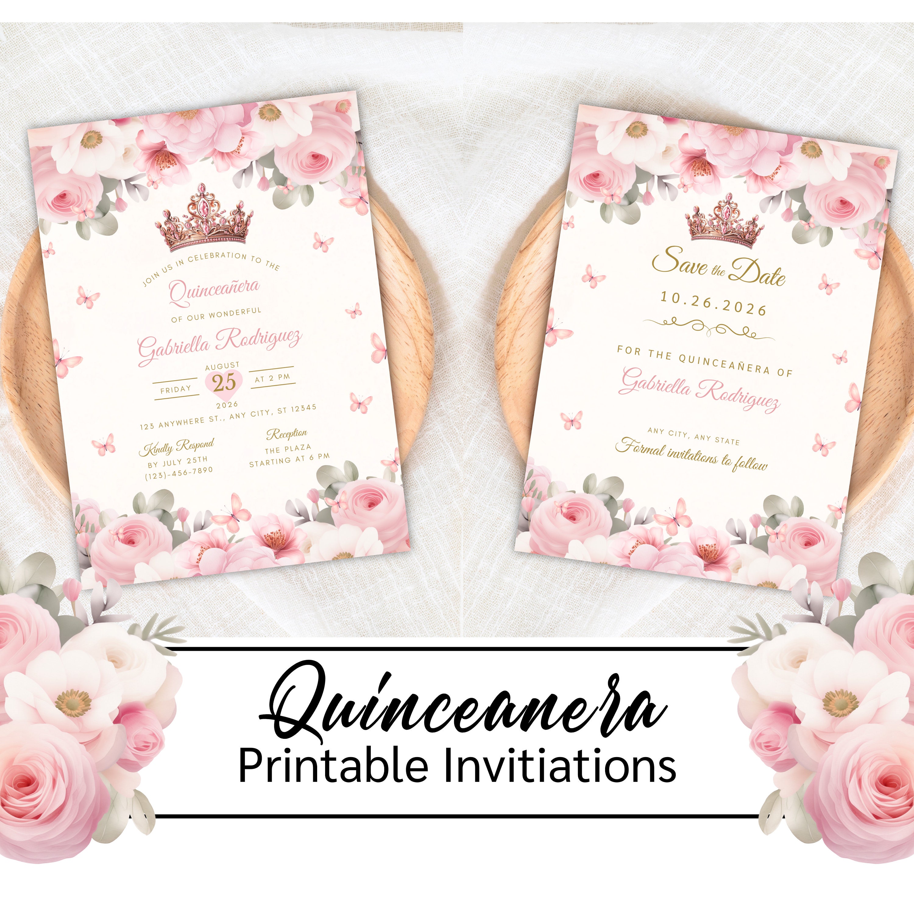 Ultimate Quinceañera Invitation Bundle - All-in-one - Editable ...