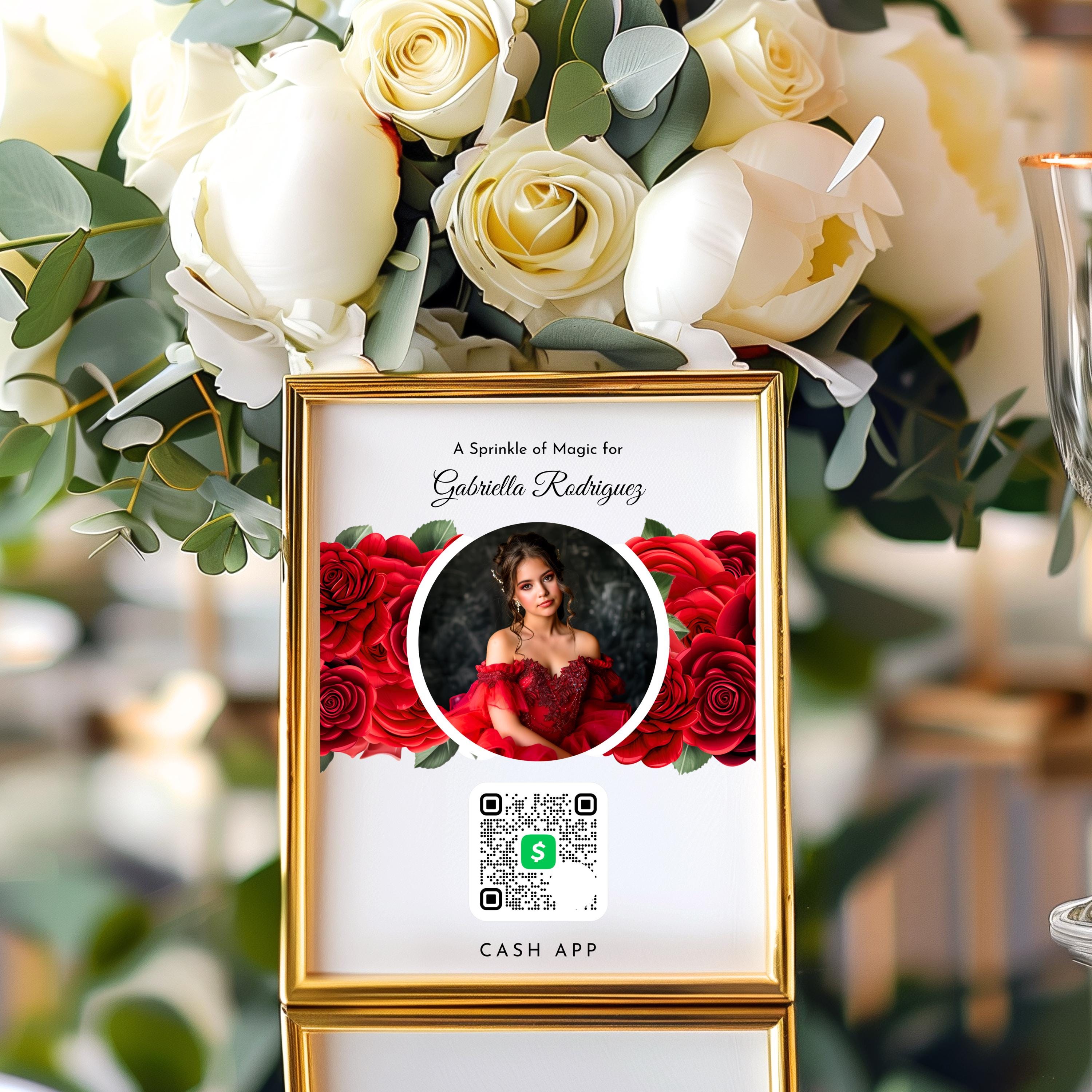 Editable Quinceañera Cash App Sign Template | Customizable Digital ...