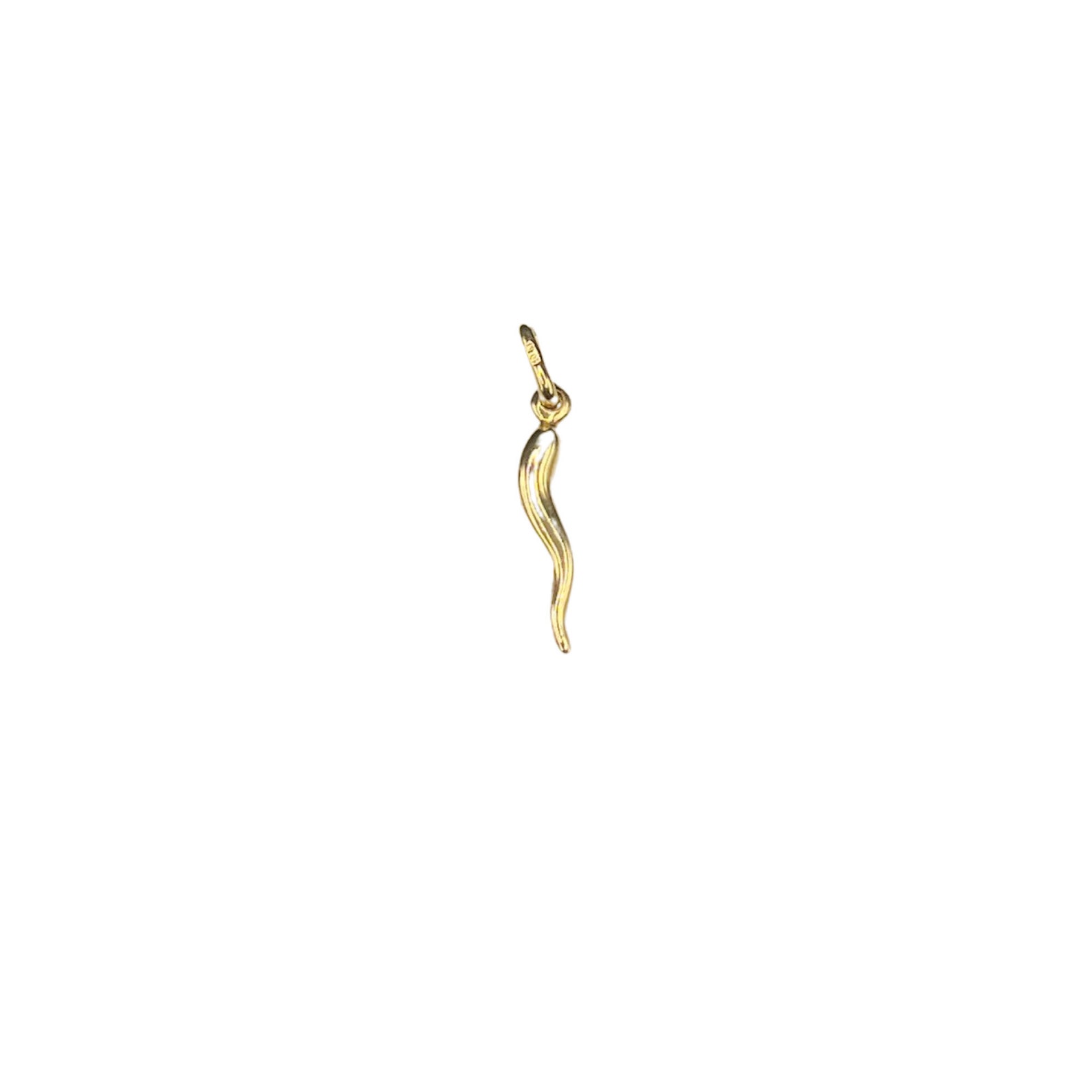 Italian Cornilcello Dainty 10k Horn Good Luck Charm Dainty Pepper Gold ...