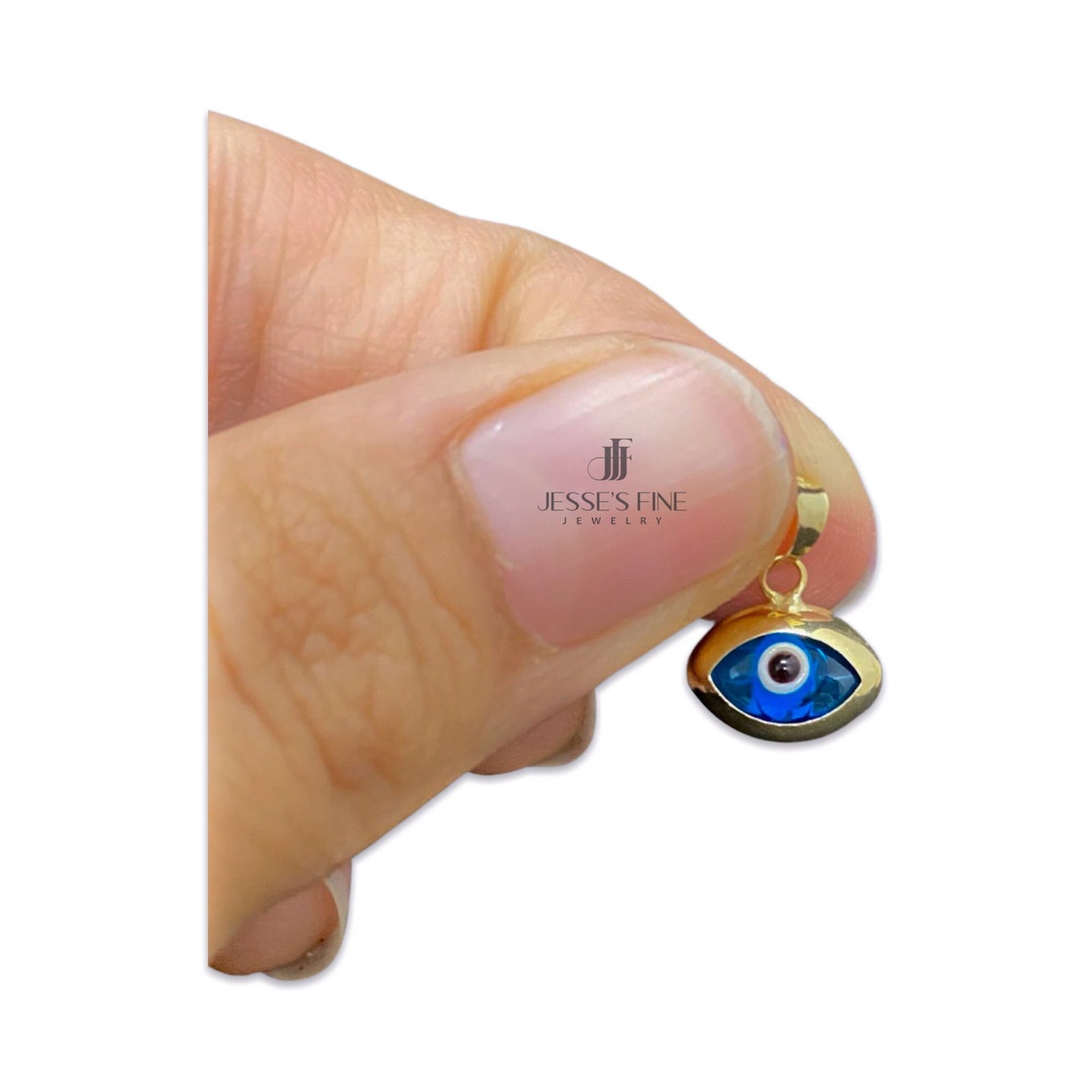 Eye Shaped Evil Eye Pendant Ocean Blue Evil Eye Shaped Pendant ...