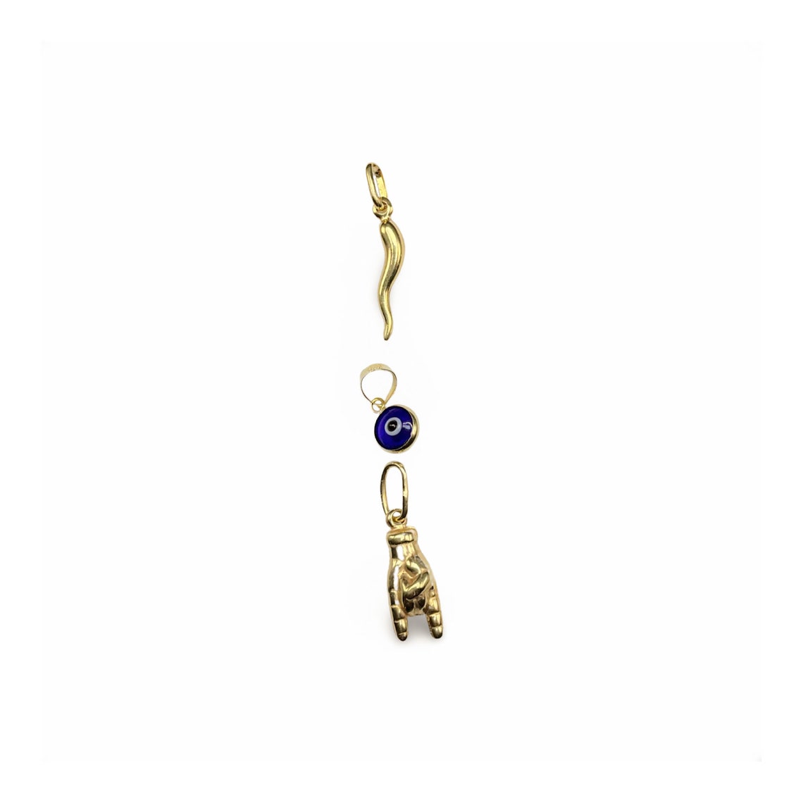 Italian Cornilcello Dainty 10k Horn Good Luck Charm Dainty Pepper Gold ...