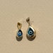 Teardrop Evil Eye Pendant With Ocean Blue Glass Evil Eye Tiny Teardrop ...