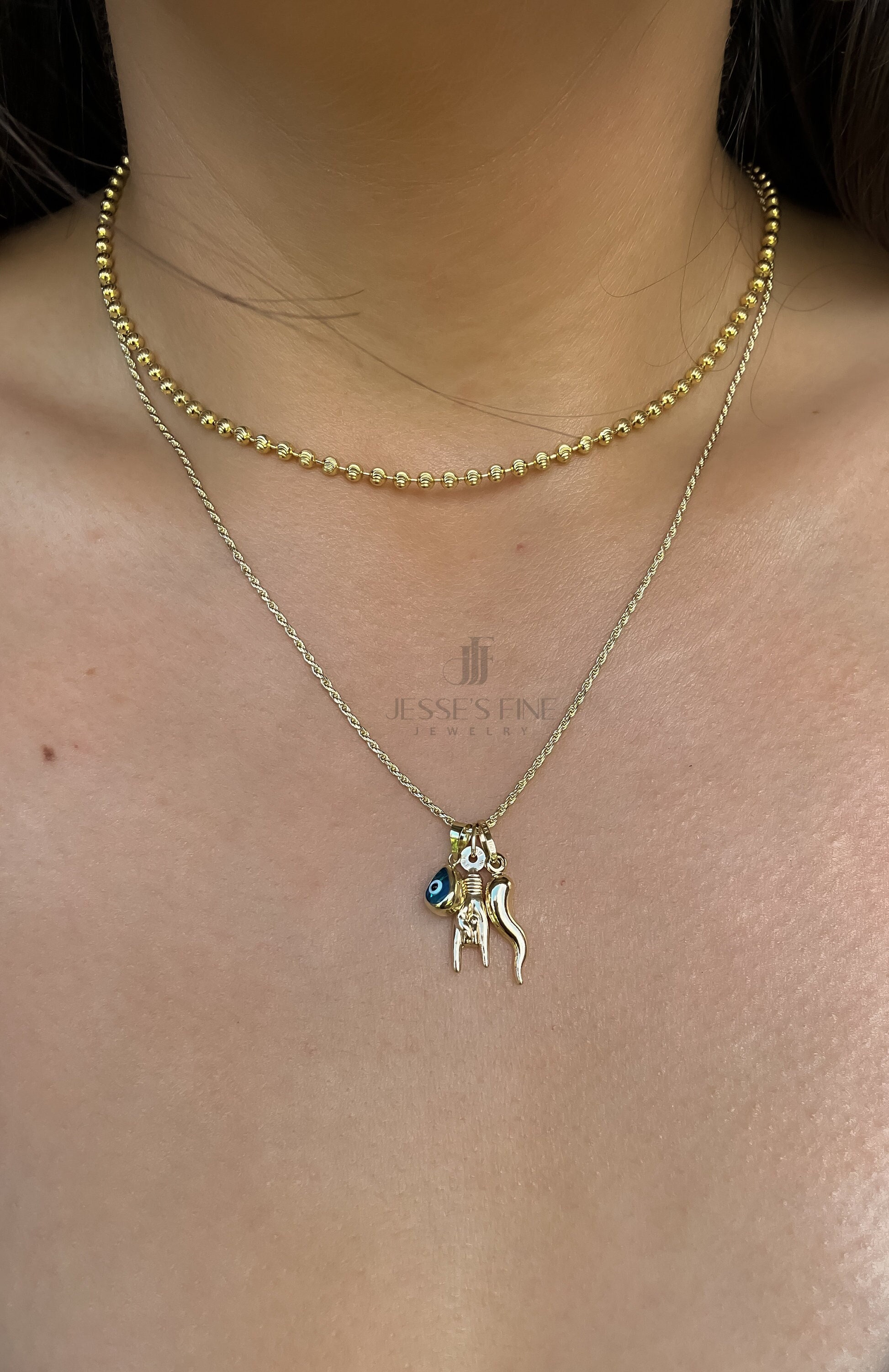 Mano Cornuto Italian Charm Gold Hand Real Gold Italian Charm Good Luck ...