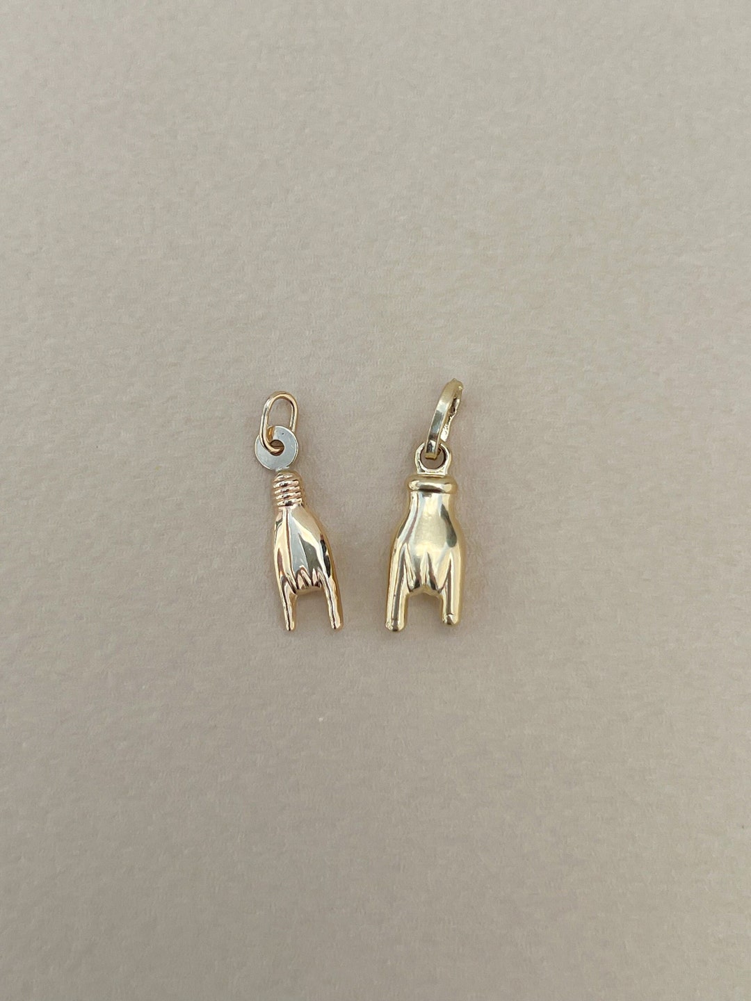 Mano Cornuto Italian Charm Gold Hand Real Gold Italian Charm Good Luck ...