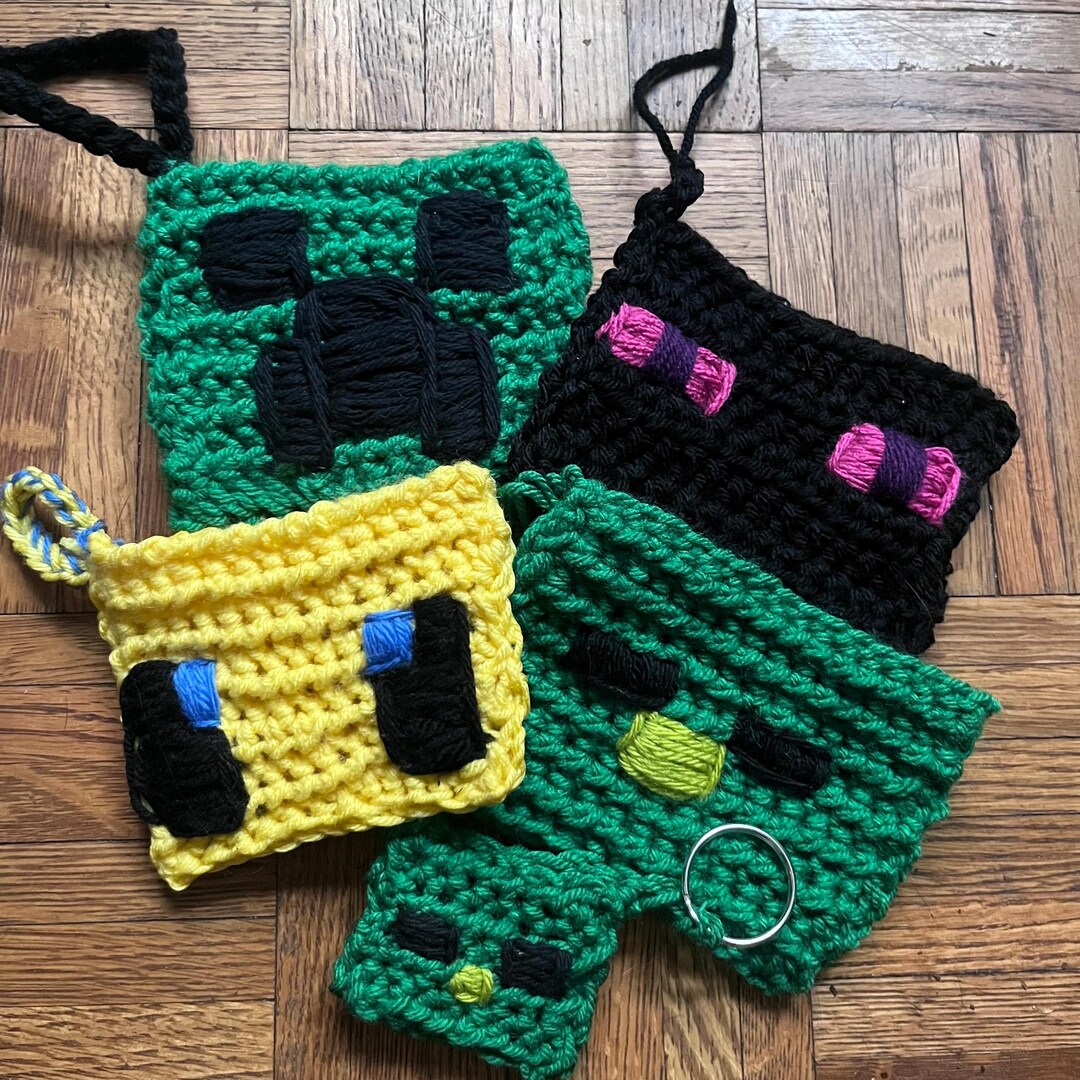 Minecraft Themed Pouches, Wallet, Purse Crochet Gift - Etsy