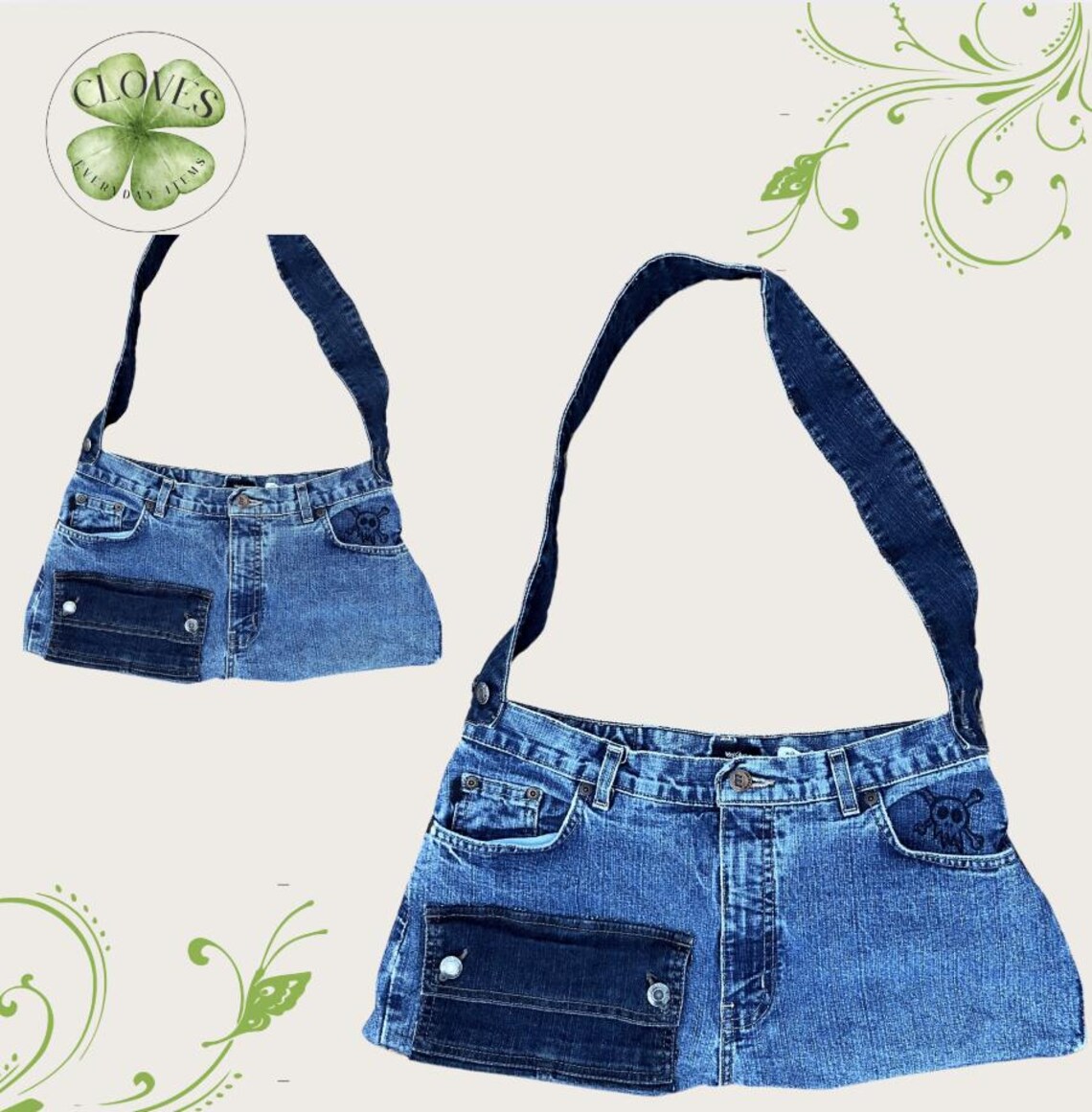 Eye Handmade Denim Shoulder Bag - Etsy