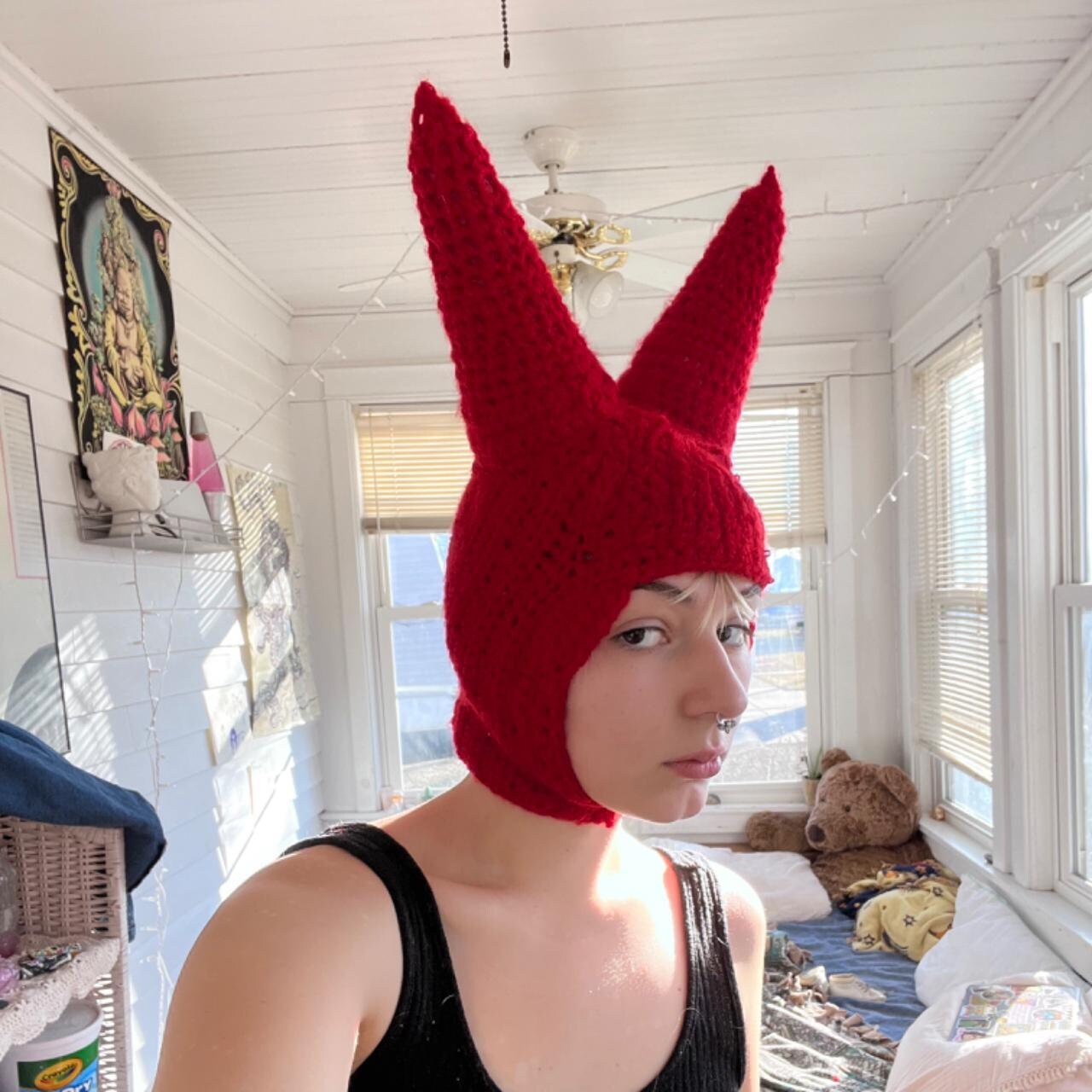 Handmade Horned Crochet Hat - Etsy