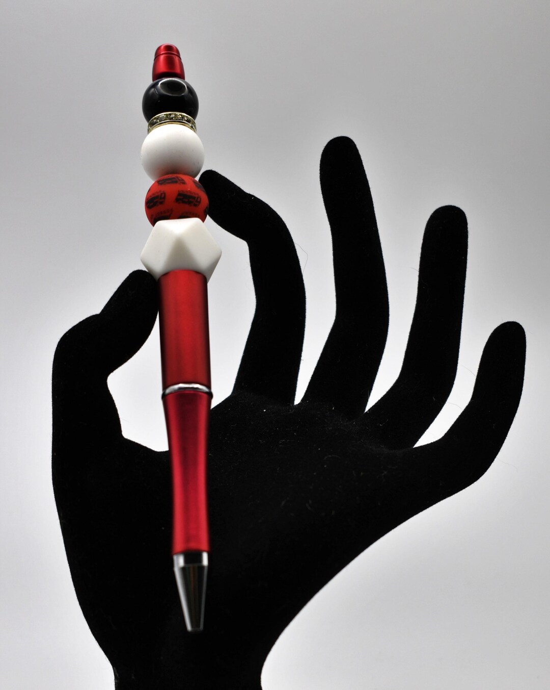 Firefighter Ballpoint Pen: Silicone Beaded, Thin Red Line - Etsy