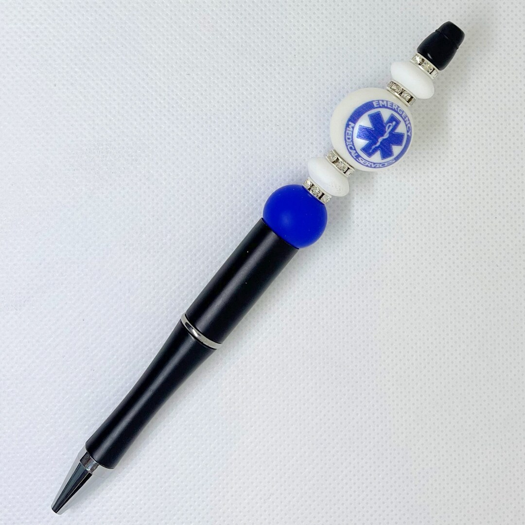 Handmade EMT Beaded Ballpoint Pen: First Responder Gift - Etsy