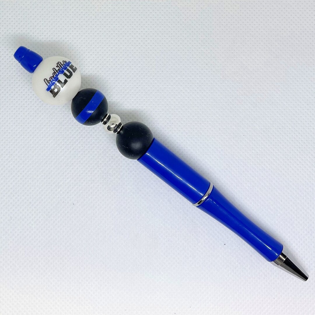 Beaded Ballpoint Pen: Back the Blue, Police Wife Gift - Etsy