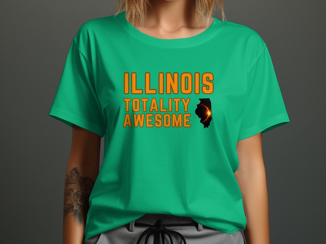 2024 ILLINOIS Shirt Cute Customized Total Solar Eclipse Shirt - Etsy