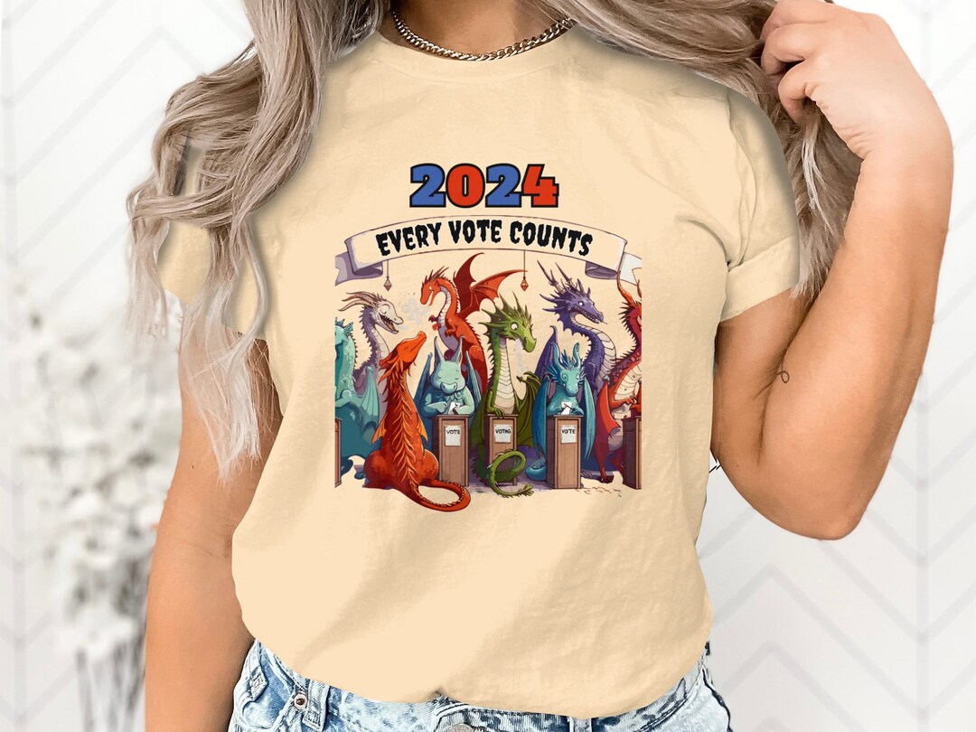 2024 Dragons Vote T-shirt, Fantasy Election Tee, Political Dragon Shirt ...