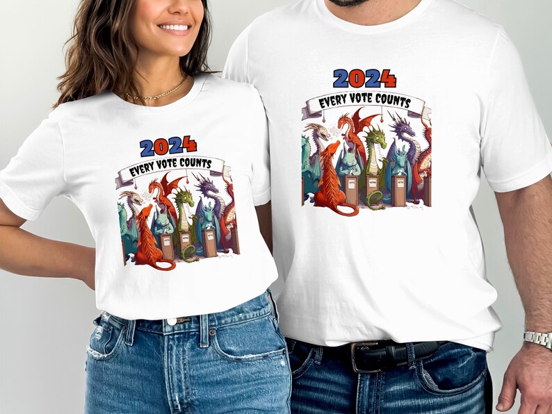 2024 Dragons Vote T-shirt, Fantasy Election Tee, Political Dragon Shirt ...