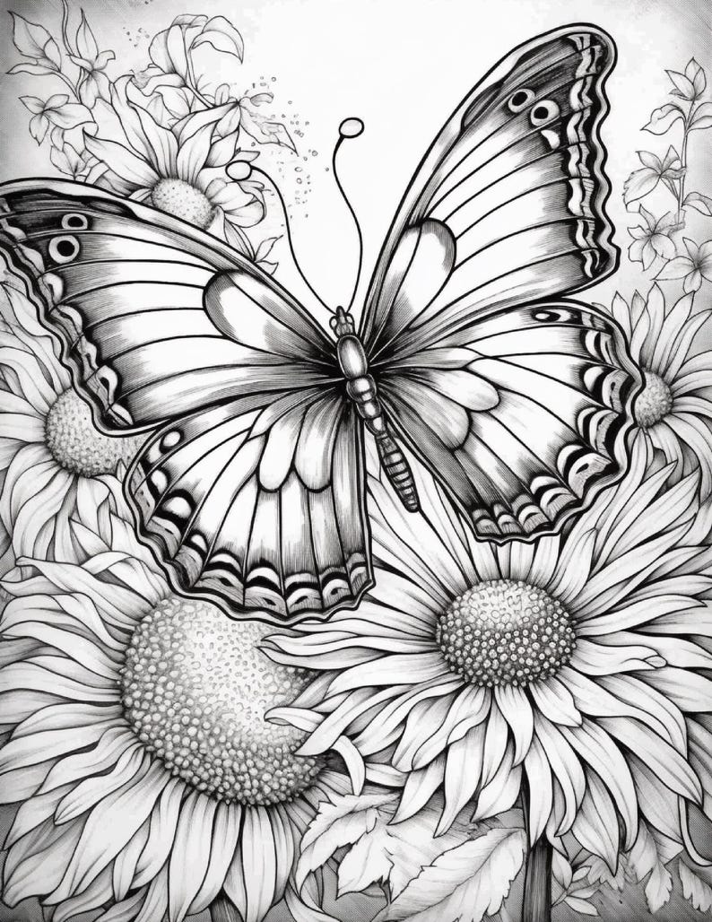 Bold and Beautiful Butterflies Coloring Book for All Ages Volume 1 - Etsy