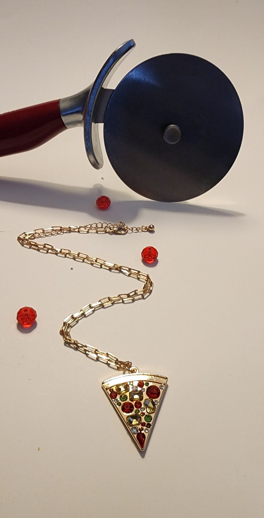 Crystal Pizza Necklace - Etsy