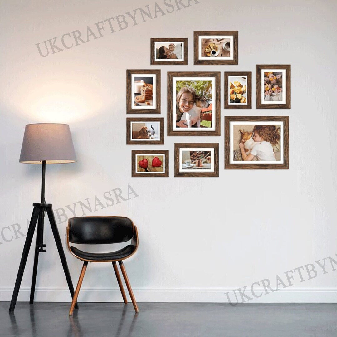 10 PCS Handmade Wooden Collage Picture Frame Photo Frame Collage Frames ...