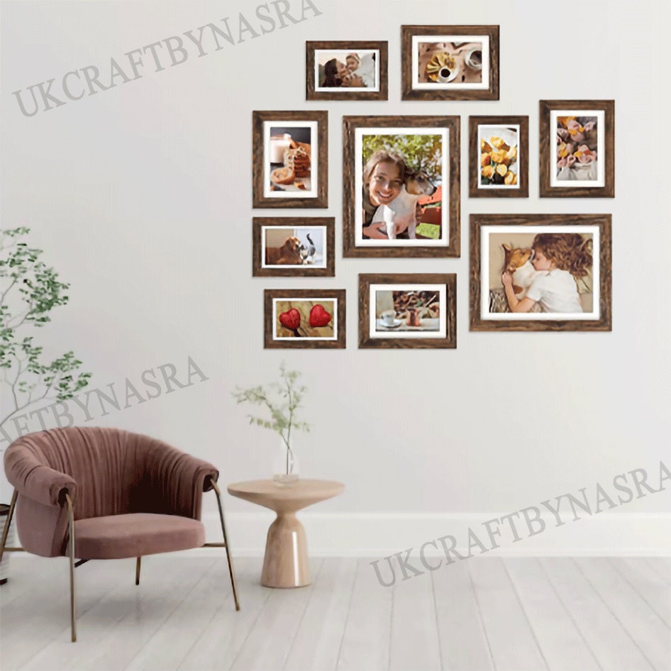 10 PCS Handmade Wooden Collage Picture Frame Photo Frame Collage Frames ...