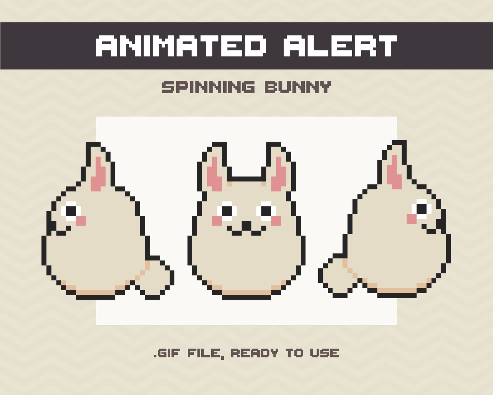 Pixel Art Spinning Bunny Animated Twitch Alert (digital Download) - Etsy