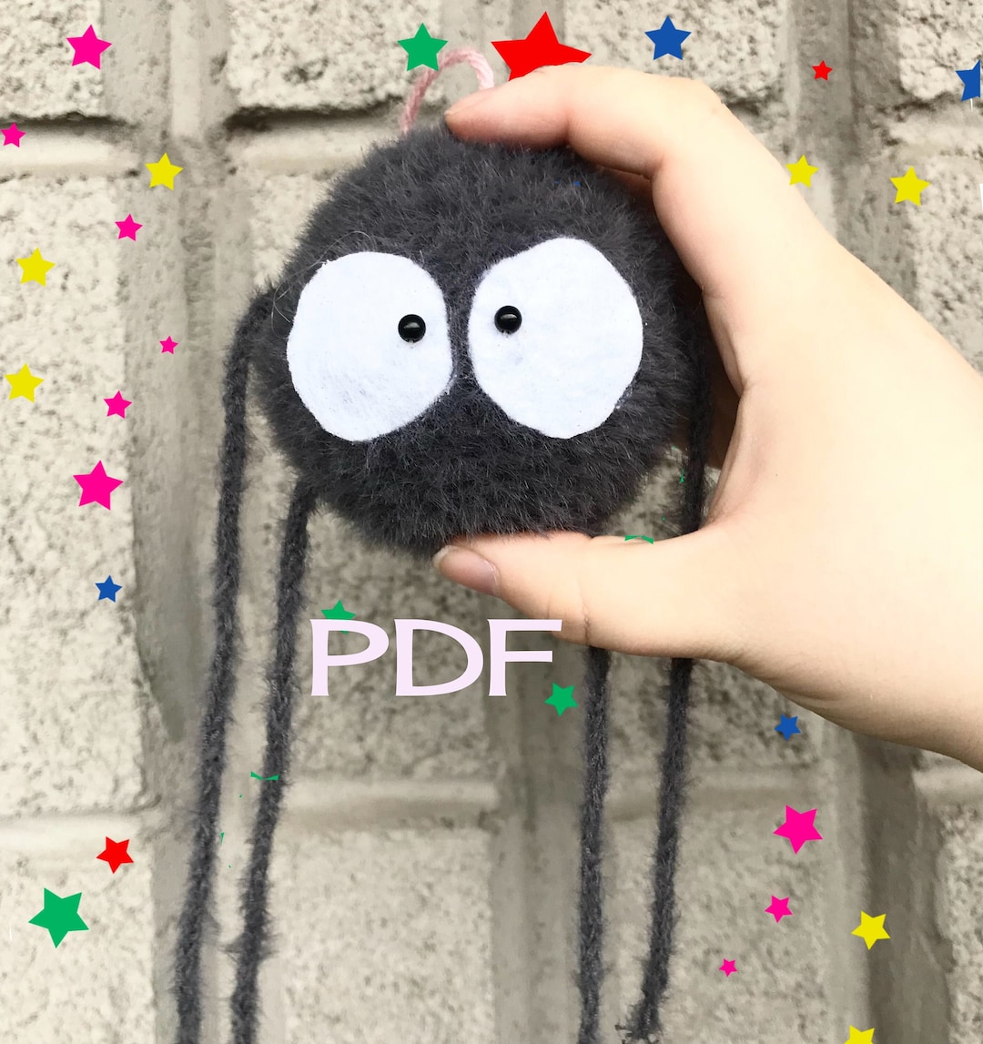 PDF ONLY - Susuwatari Soot Sprite Crochet Pattern Keychain Amigurumi ...