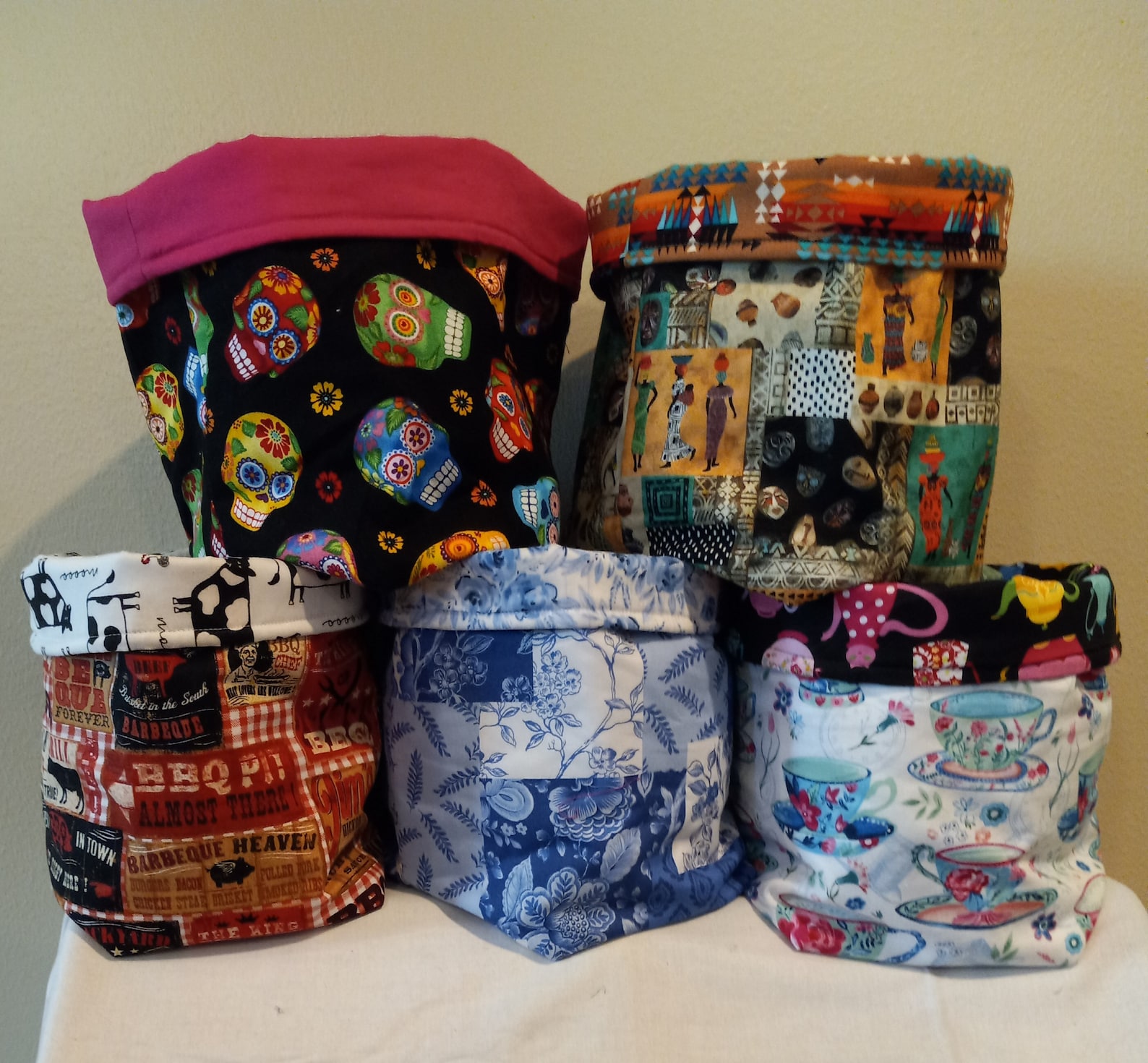 Large Fabric Baskets - Etsy