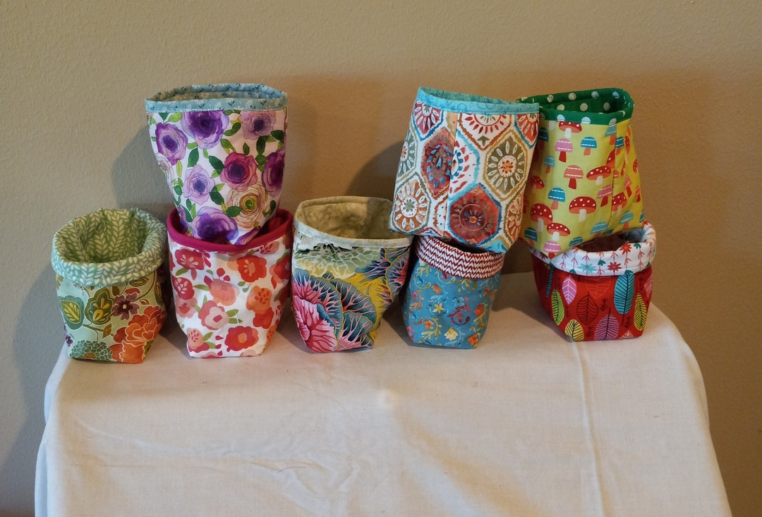 Mini Fabric Baskets - Etsy