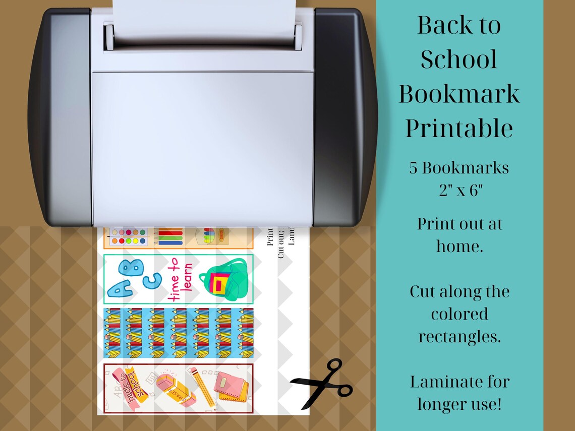 Back to School Printable Bookmarks | Student Gift From Teacher ...