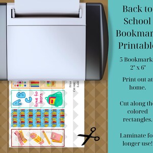 Back to School Printable Bookmarks | Student Gift From Teacher ...