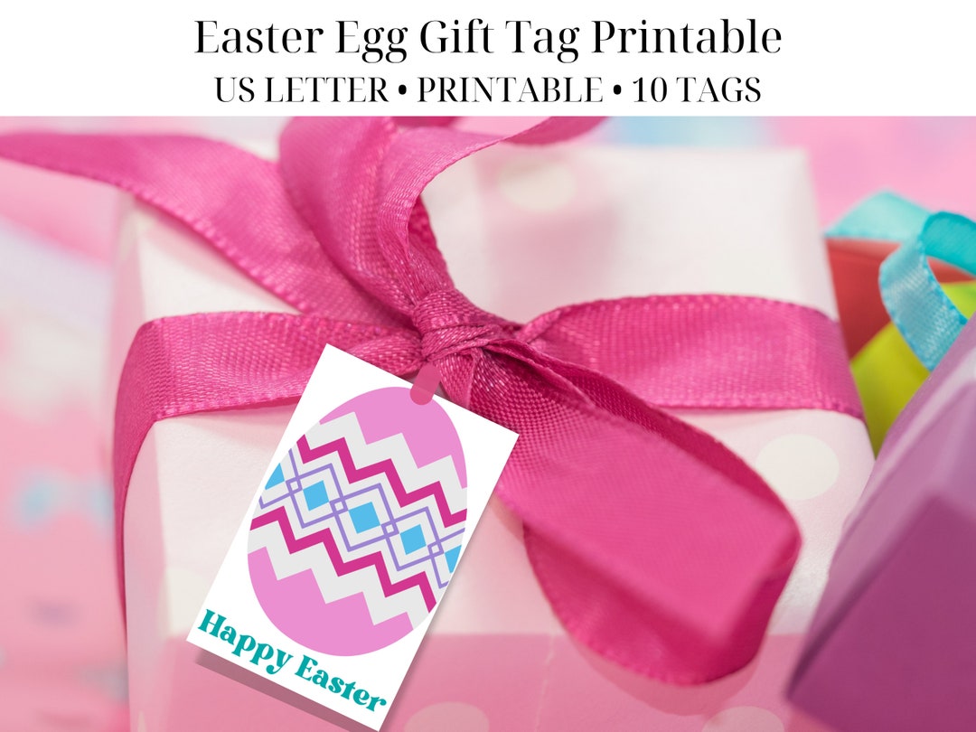 Printable Easter Egg Gift Tag | Kids Basket Tag (digital Download) - Etsy