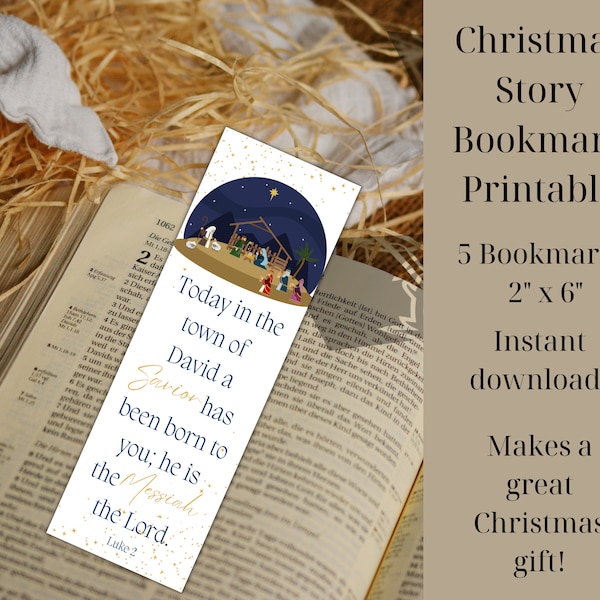 Nativity Bookmark - Etsy