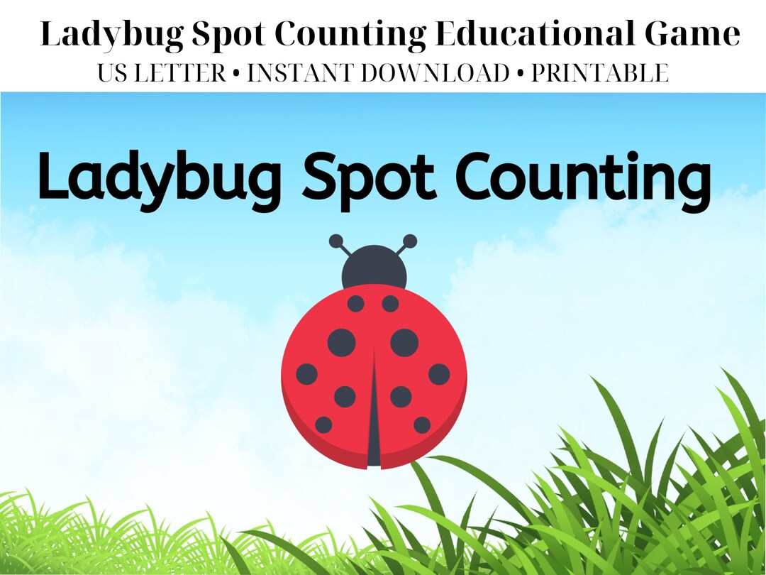 Ladybug Counting Game: Math Practice for Toddlers (PDF Printable ...