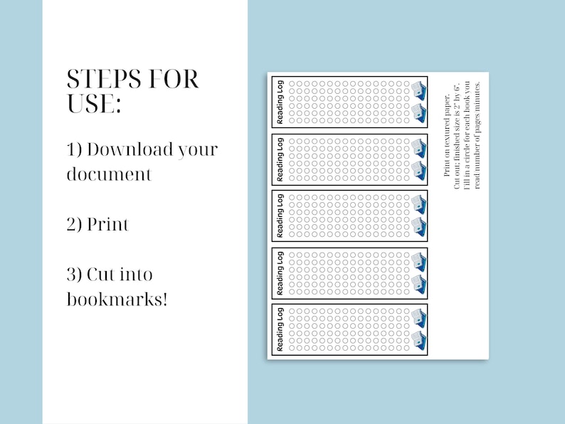 Reading Tracker Bookmark Printable Set: Classroom Reading Log (digital ...