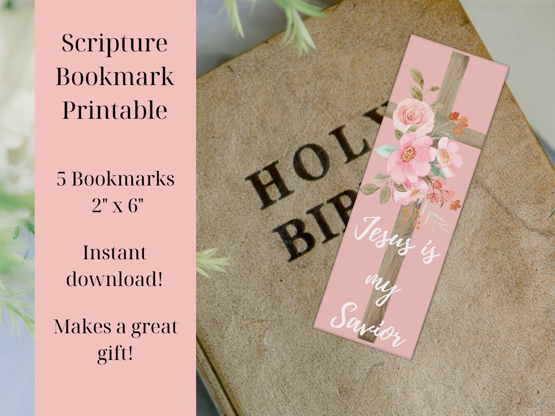 Scripture, Bible Verses Printable Bookmark Set | Easter, Cross Themed ...