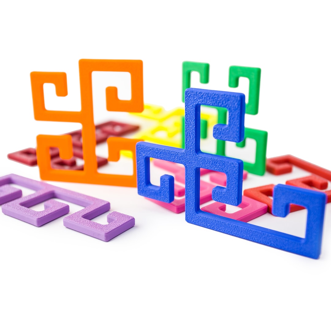 Tetra Spirals - 2D Assembly Puzzle. - Etsy