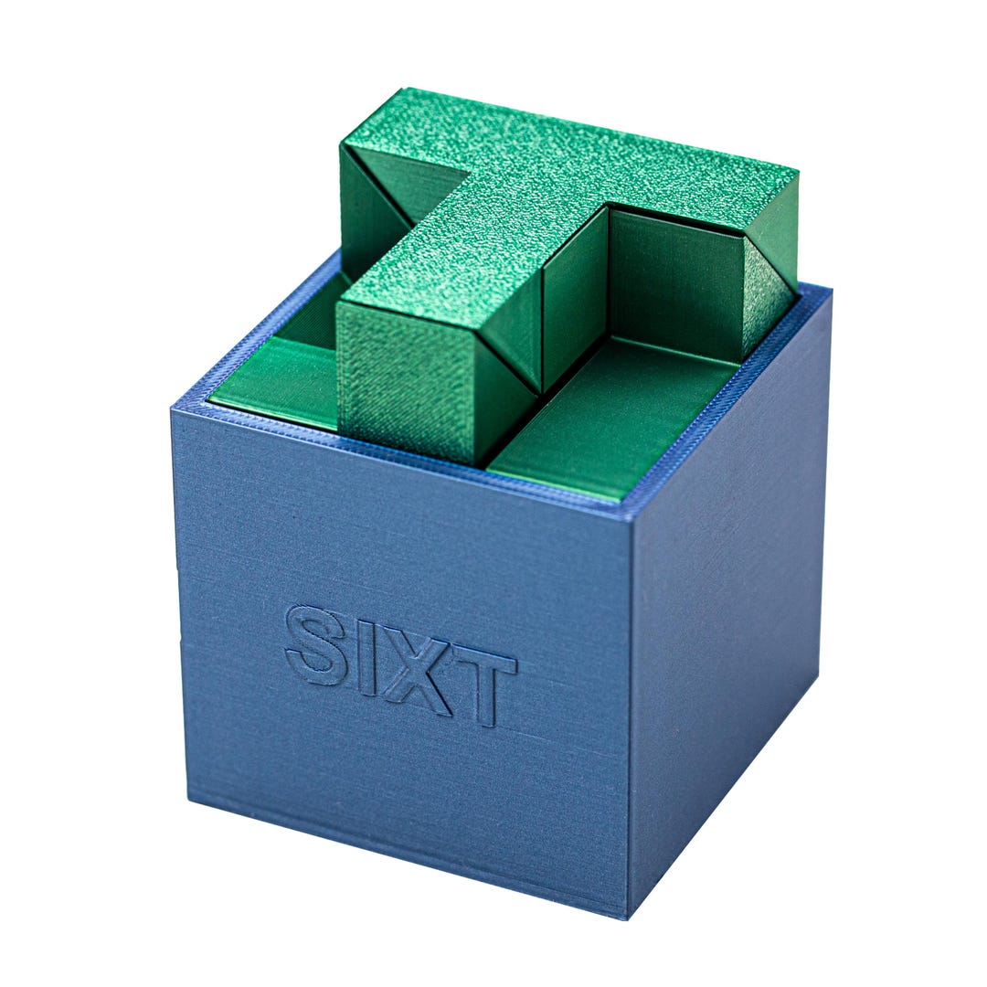 SIXT Puzzle. Put All 6 Parts Inside the Box. - Etsy