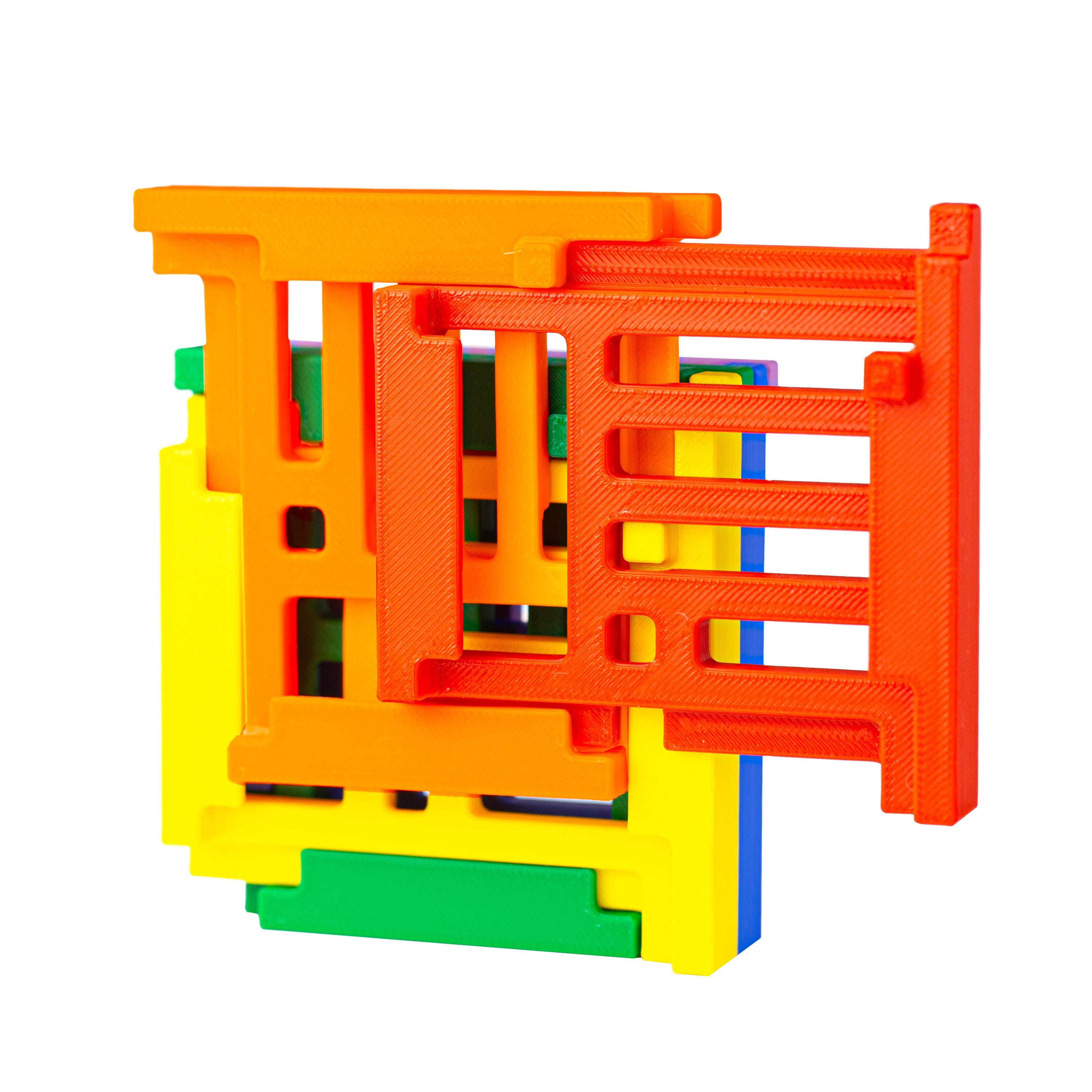 Rainbow Drawers 3D Printed Puzzle by Puzzleguystore 100+ Steps Brain ...