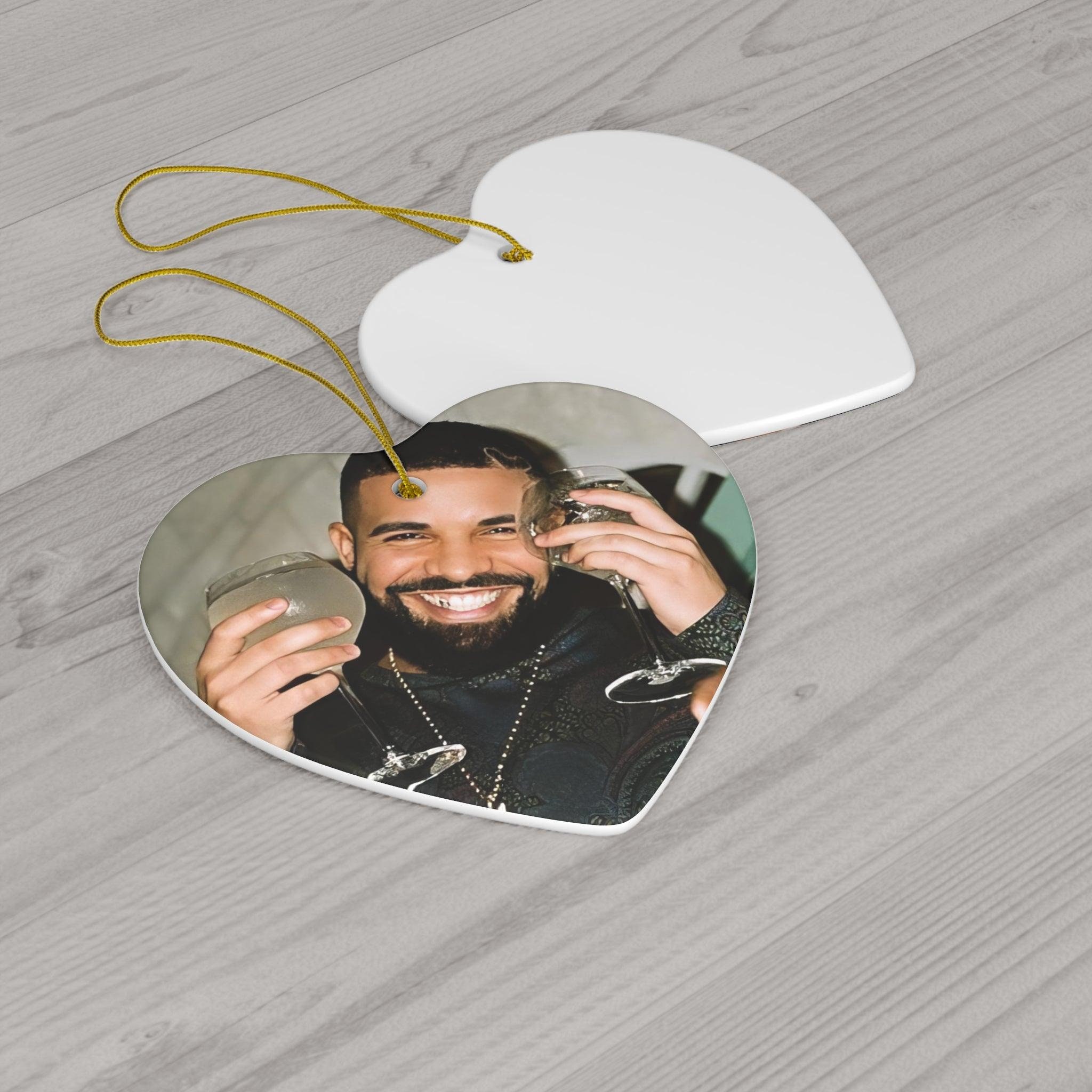 Drake Happy And Drinking Ceramic Ornament sold by Lavender_Pelican ...