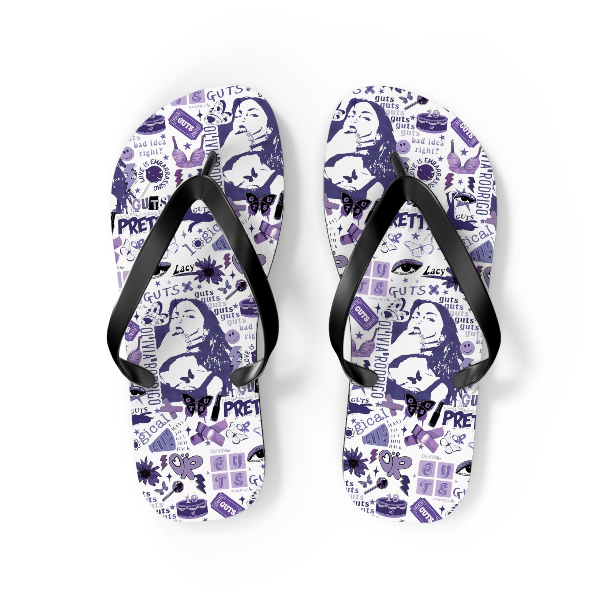 Olivia Rodrigo Guts Tour Collage Flip Flops - Etsy