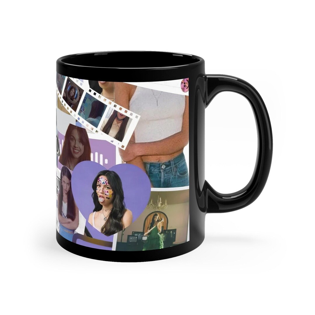 Olivia Rodrigo Deja Vu Collage Black Ceramic Mug - Etsy