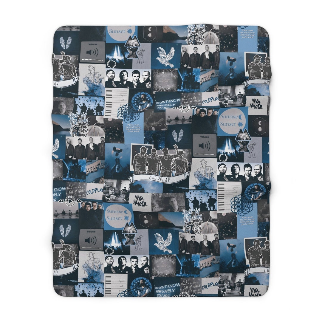 Coldplay Sunrise Sunset Collage Sherpa Fleece Blanket - Etsy