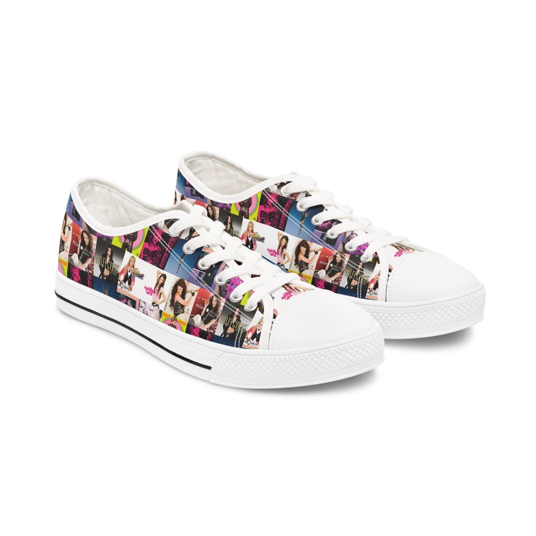 Miley Cyrus Album Cover Collage Women's Low Top Sneakers - Etsy