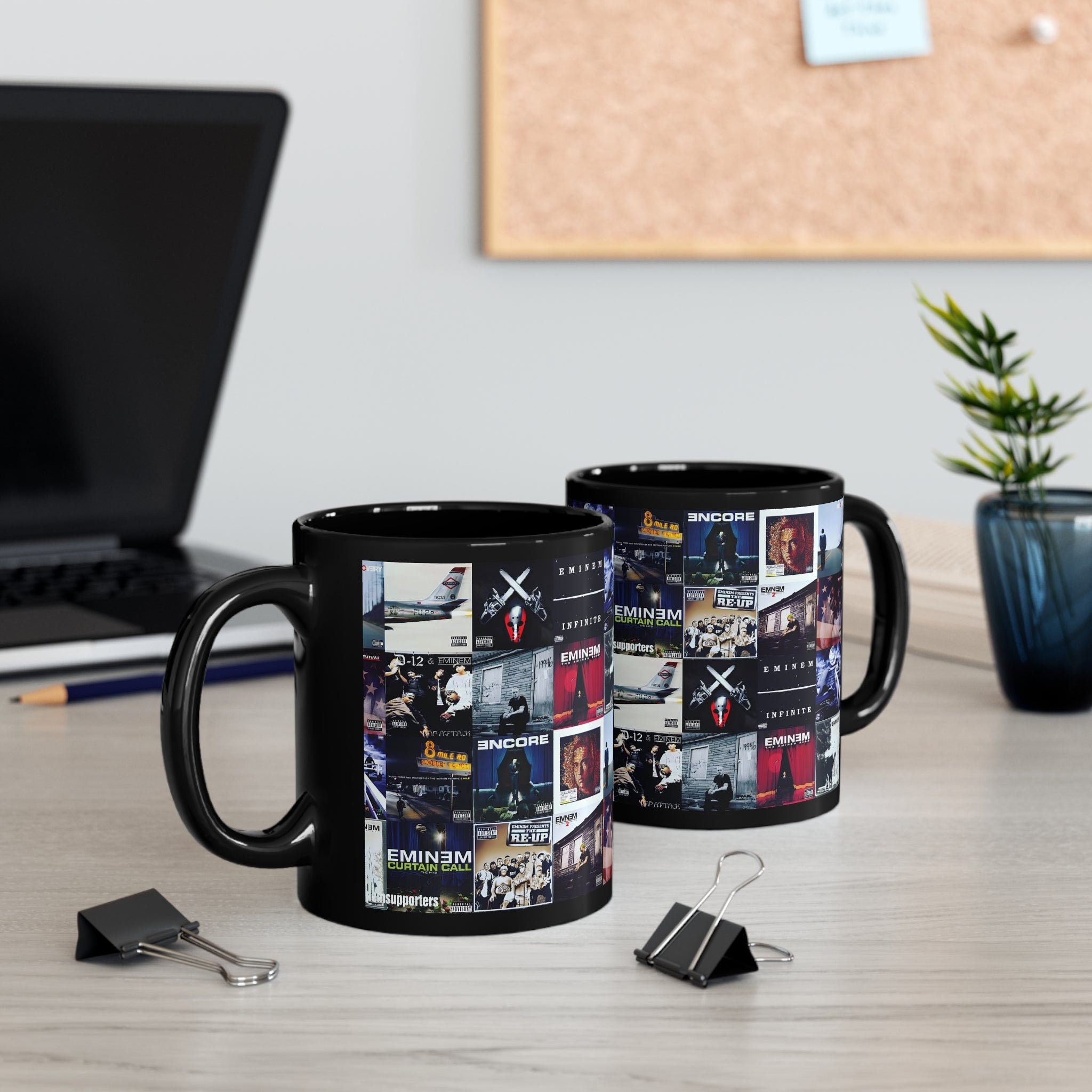 Eminem Album Art Cover Collage Black Ceramic Mug - Etsy