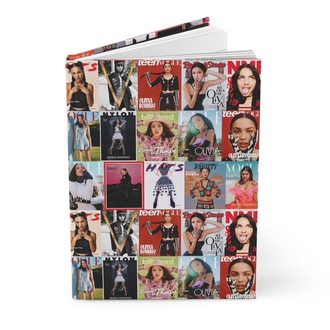 Olivia Rodrigo Magazine Cover Collage Pattern Hardcover - Etsy