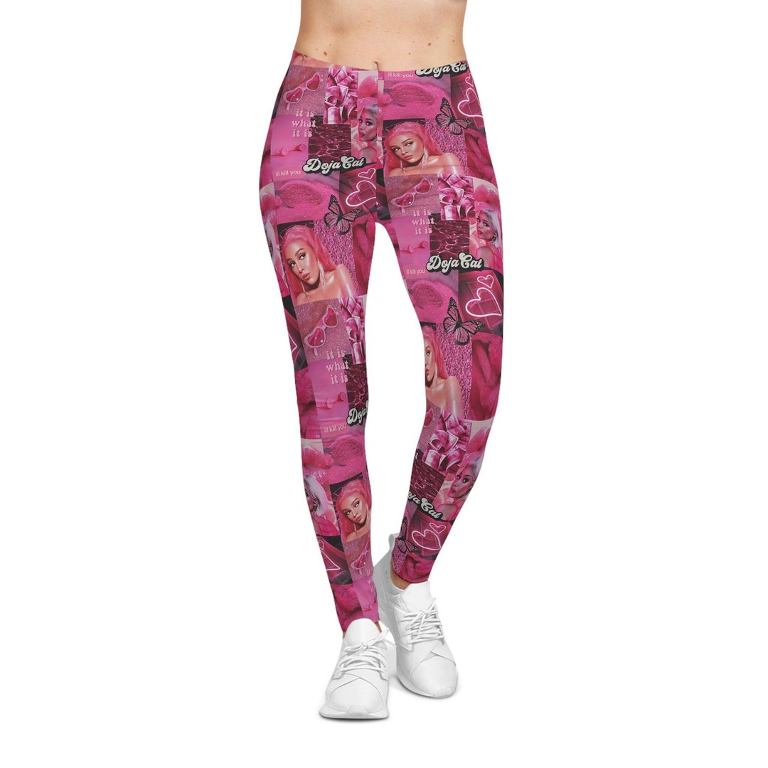 Doja Cat Pink Vibes Collage Women's Casual Leggings - Etsy